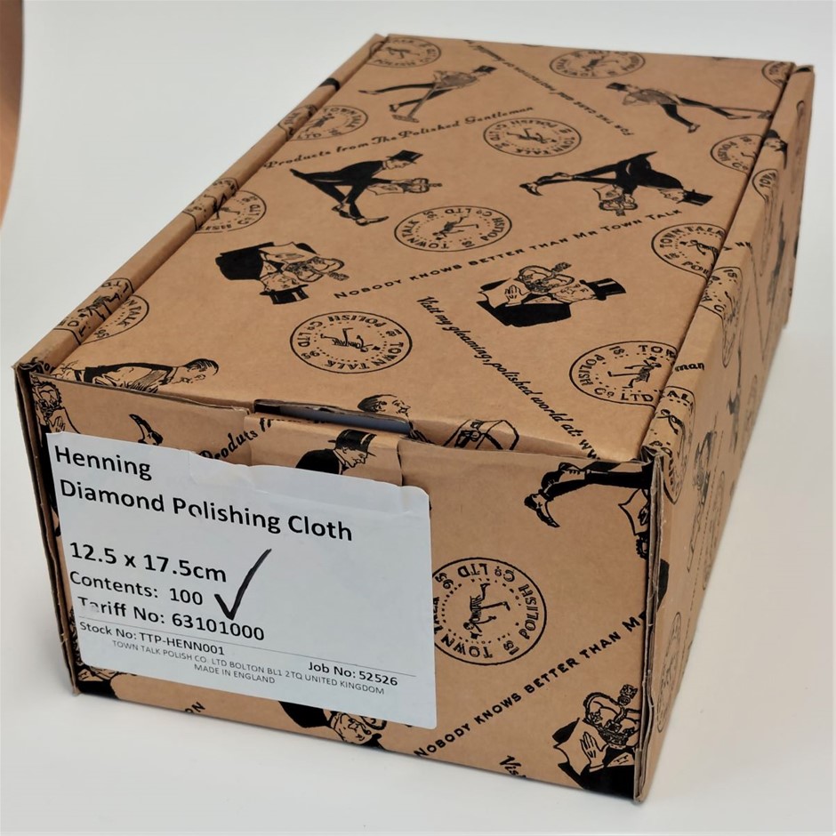 1 X Box of 100 pieces Diamond Polishing Cloth. Auction (0005-2552034 ...