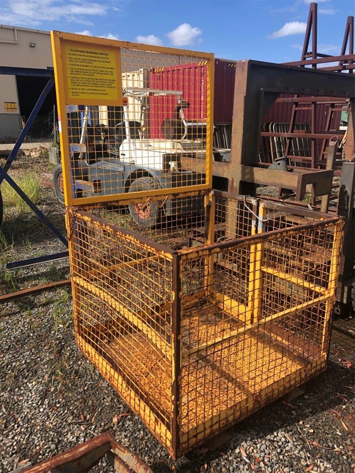 Yellow Forkliftable Man Cage Auction (0143-7041971) | Grays Australia