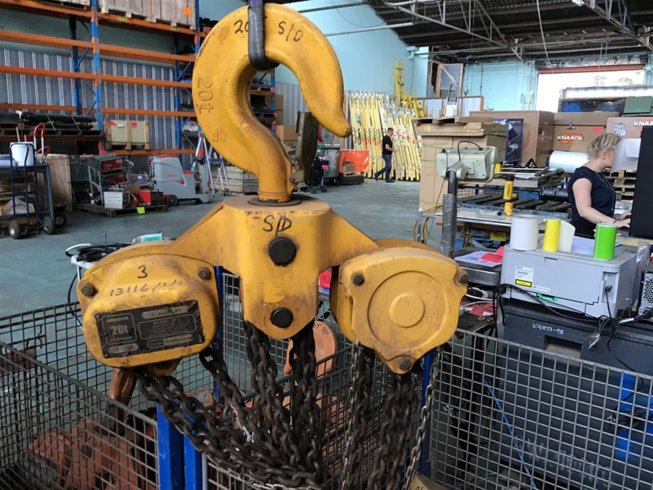 Austlift 20 Ton x 6 Meter Chain Anchor Chain Block W-3 Auction (0070 ...