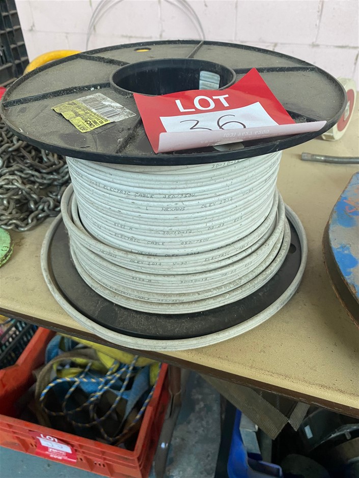 Roll of 3 Core Electric Cable Auction (0036-3024560) | Grays Australia