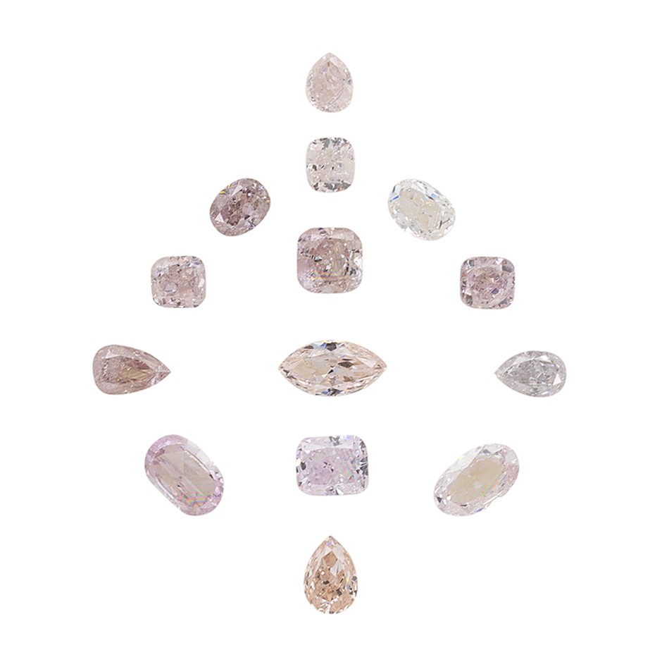 1.02ct 14-Piece Loose Pink Diamond Collection Auction (0001-2553934 ...