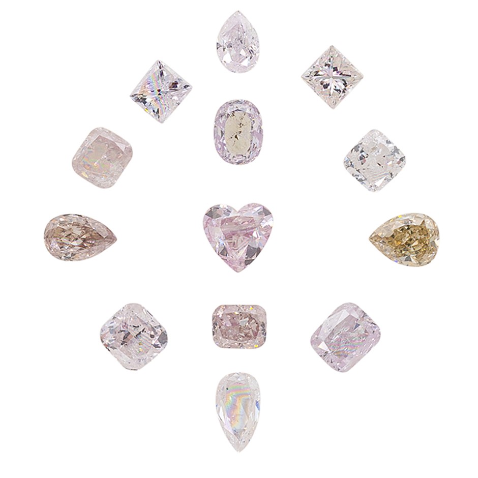1.02ct 13-Piece Loose Pink Diamond Collection Auction (0001-2550577 ...