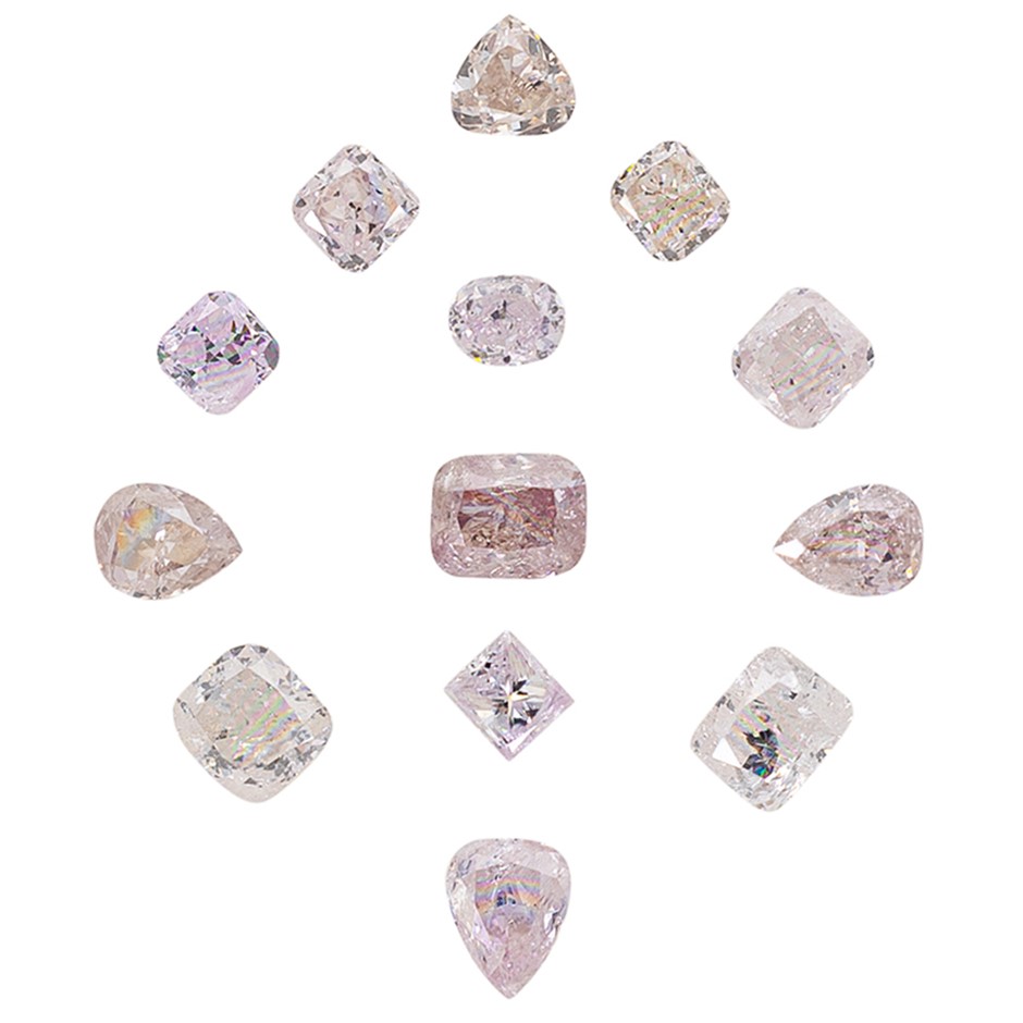1.02ct 13-Piece Loose Pink Diamond Collection Auction (0001-2550718 ...