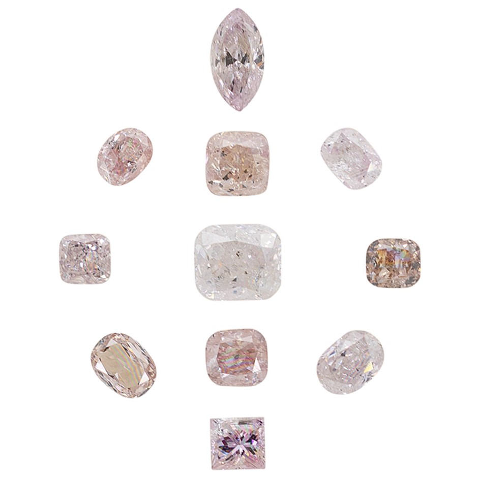 1.03ct 11-Piece Loose Pink Diamond Collection Auction (0001-2554512 ...