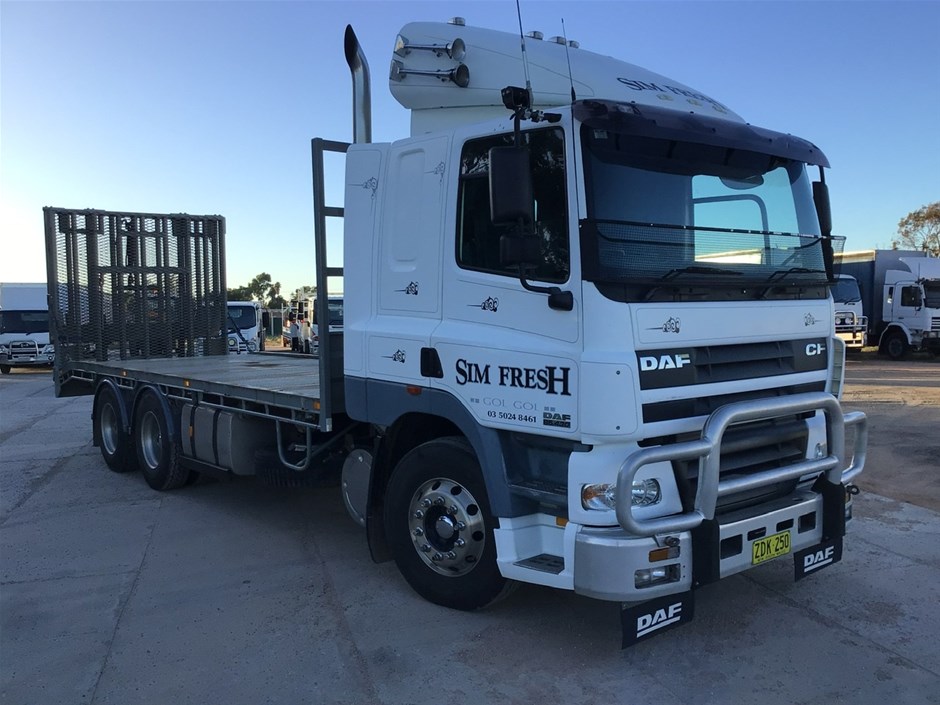 2004 DAF FAT CF85 6 x 4 Beavertail Truck Auction (0008-3024667) | Grays ...