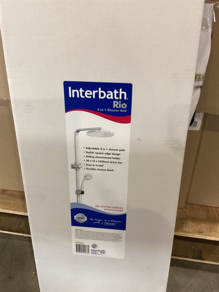 Interbath Rio 2 In 1 Shower Rail Auction (0019-8017057) | Grays Australia