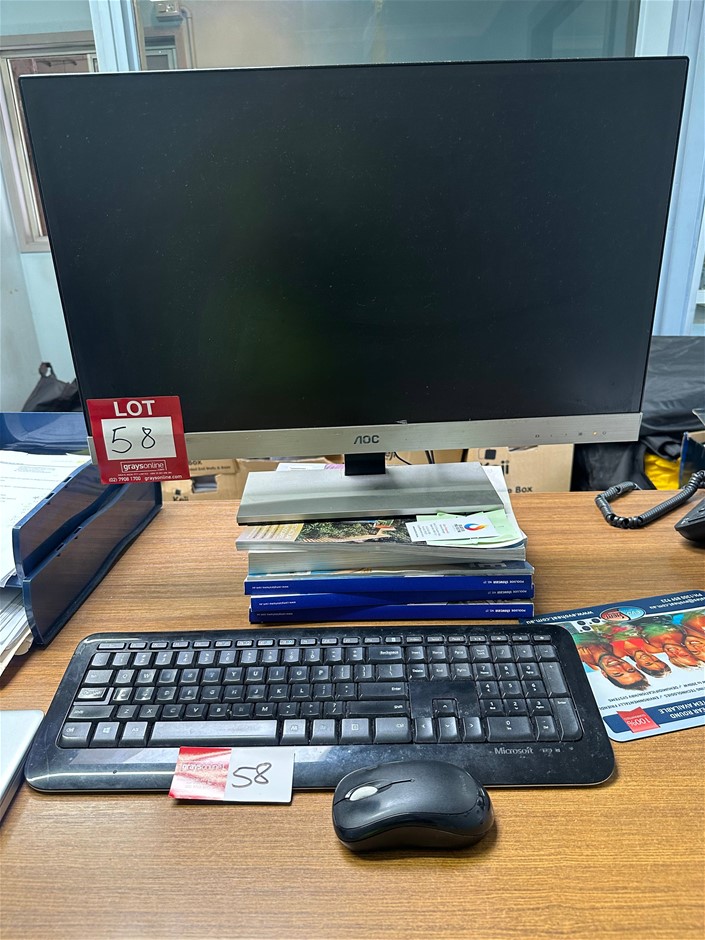 Set of AOC Computer Monitor, Keyboard and Mouse Auction (0058-5052337 ...