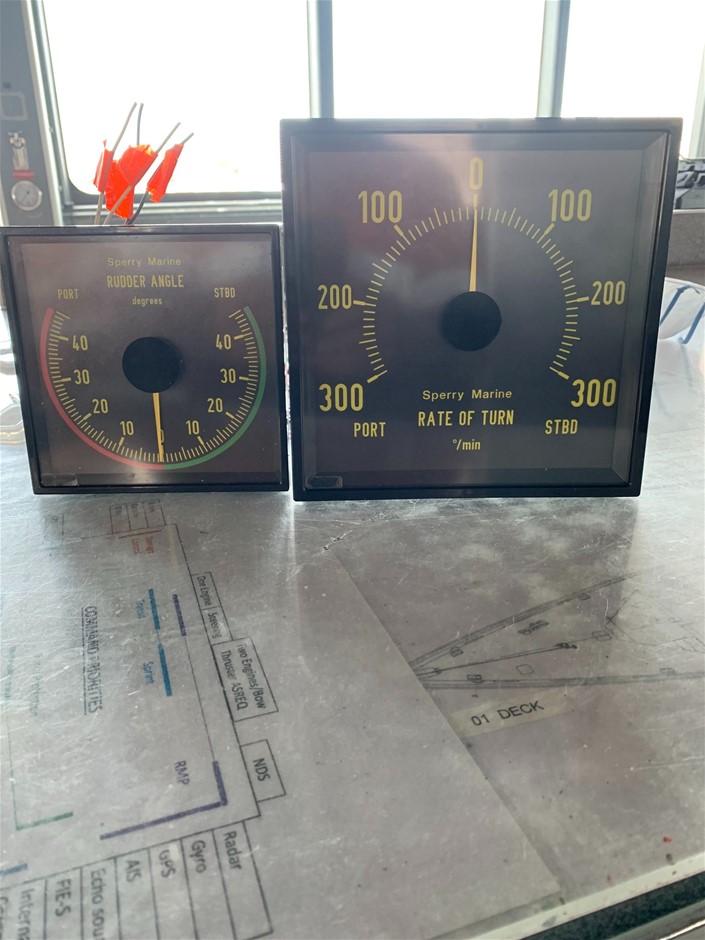 Sperry Marine Rudder Angle & Rate of Turn Indicators Auction (0002 ...