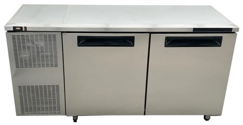 SKOPE UNDER COUNTER TOP 2 DOOR STAINLESS STEEL FRIDGE Auction (0048 ...