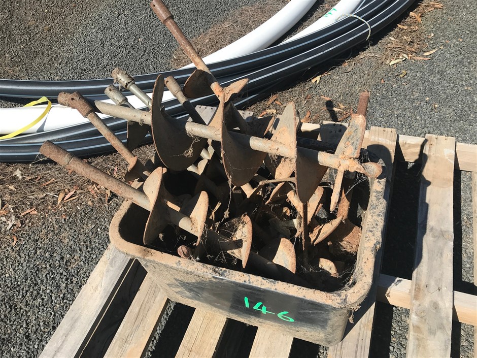 7 x Assorted Steel Augers Auction (0139-3025158) | Grays Australia
