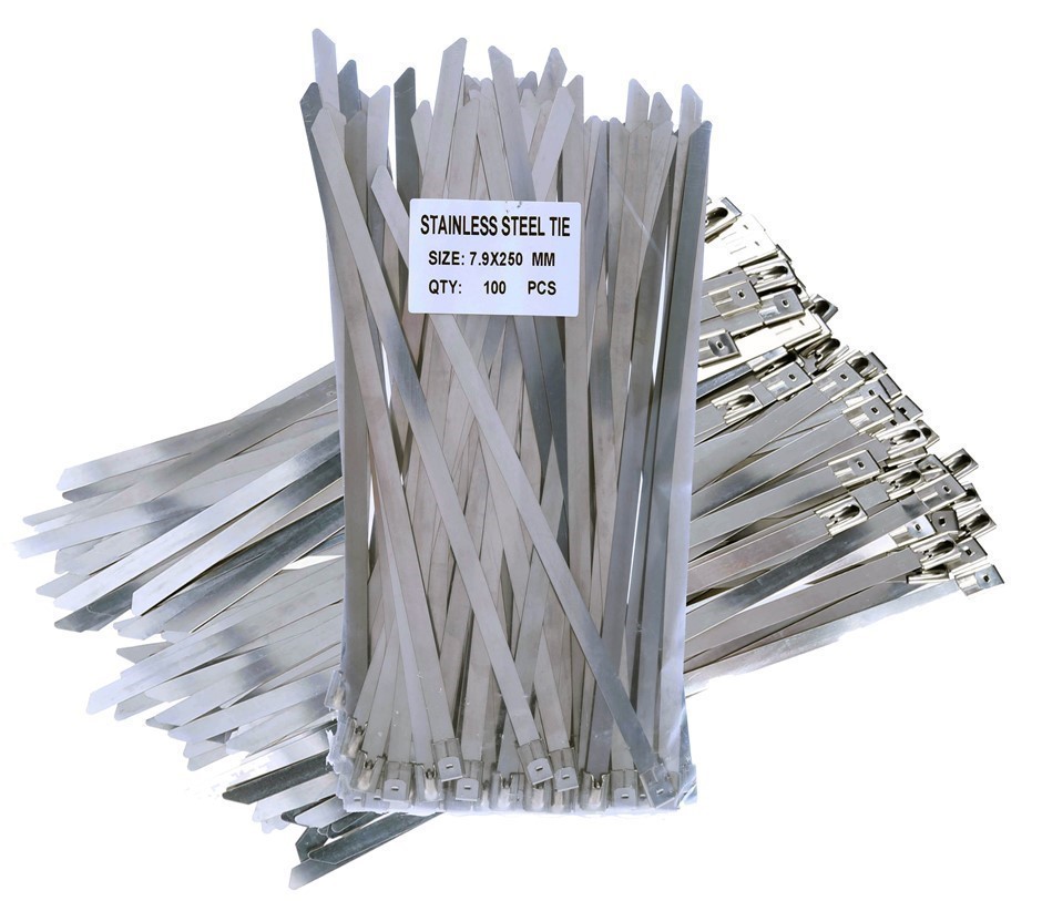 100 x Stainless Steel Cable Ties, 7.9mm x 250mm. Auction (0220-5052205 ...
