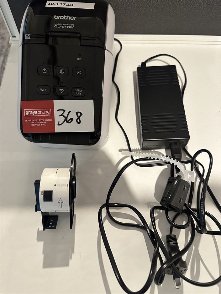 BROTHER QL-810W Label Printer Auction (0368-5052701) | Grays Australia