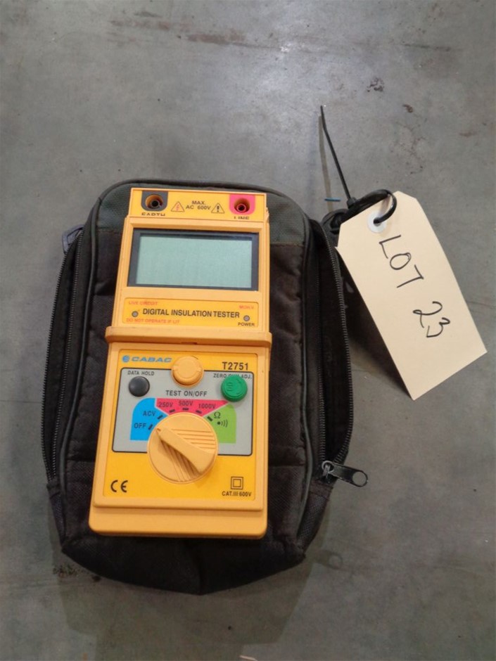 CABAC T2751 Digital Insulation Tester Auction (0023-5052651) | Grays ...