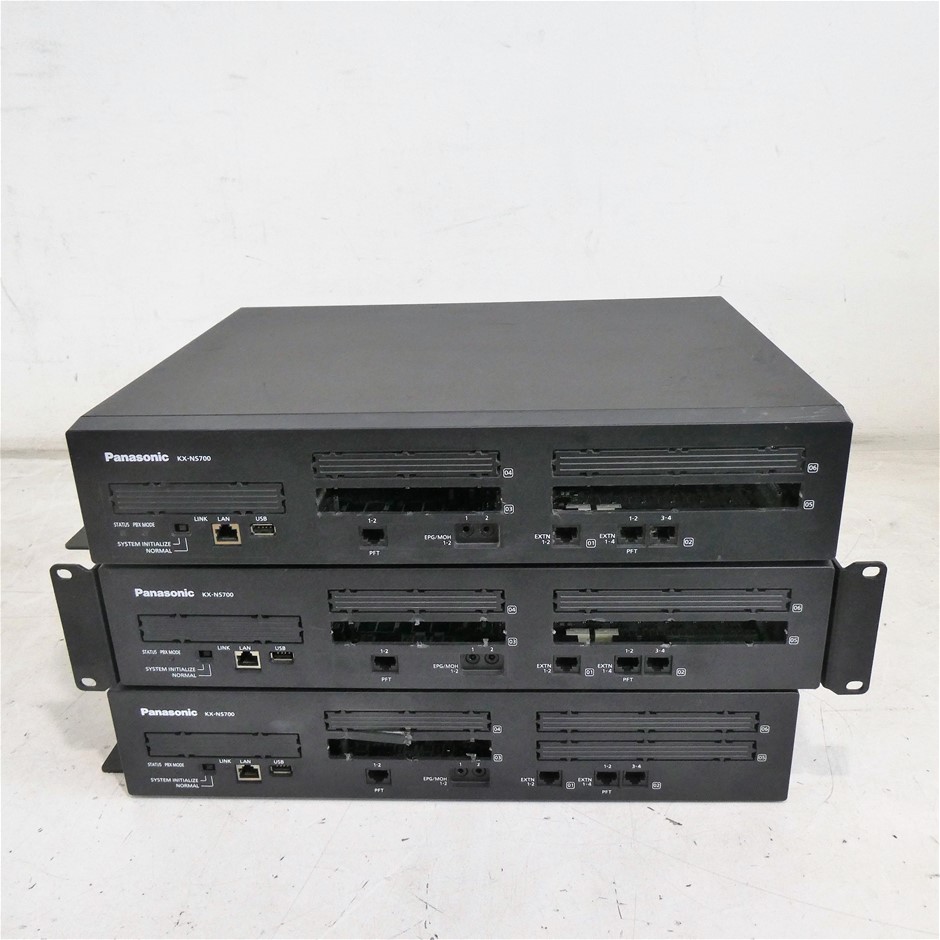 3x Panasonic KX-NS700 (KX-NS700AL) Hybrid IP-PBX Auction (0033-5052923) | Grays Australia