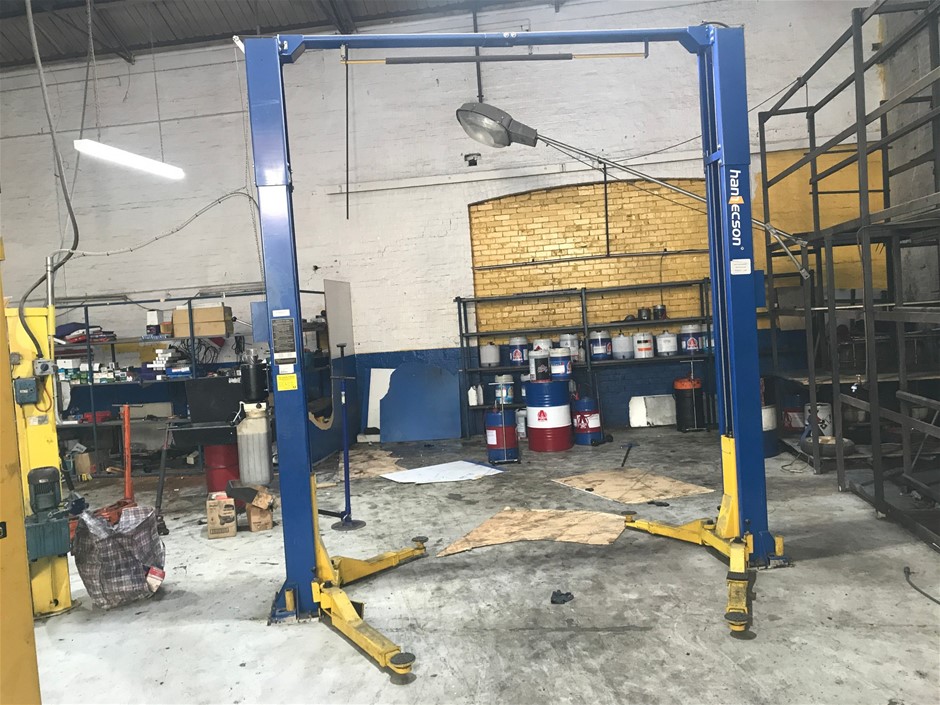 1x Hanmecson Lift 2 Post Hoist Auction (0011-3025486) | Grays Australia