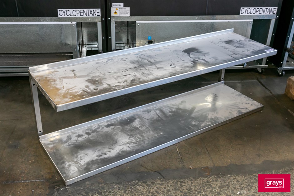 Stainless Steel Wall Mounted Over bench Shelving Auction (0041-5052827 ...