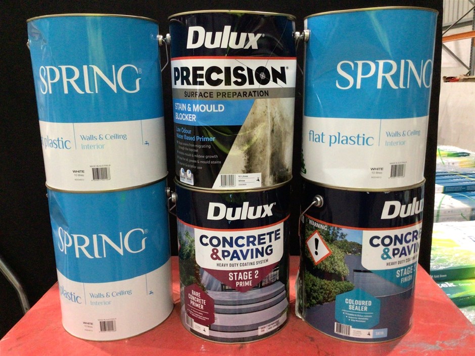 6 x Assorted 10 Litre Tins of Paint Auction (0049-3025610) | Grays ...