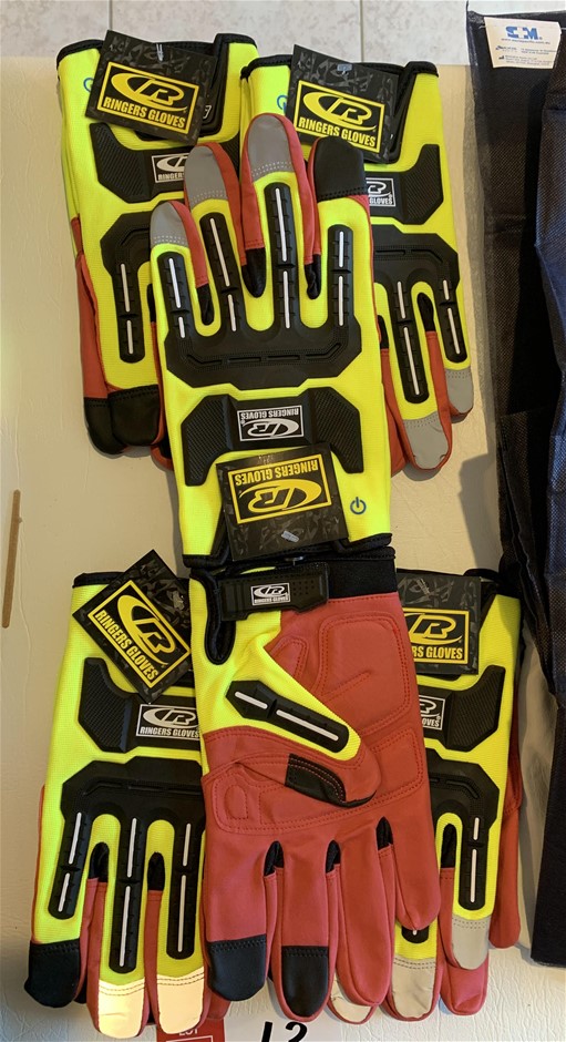 5x Pairs of High Quality Tradesman Ringer Roughneck Gloves Auction ...