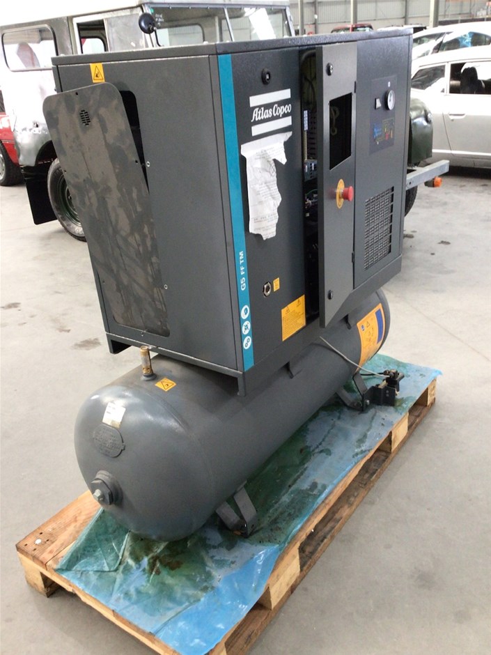 Atlas Copco G5FF 10.5 TM Air Compressor (Damaged) (AC300025) Auction ...