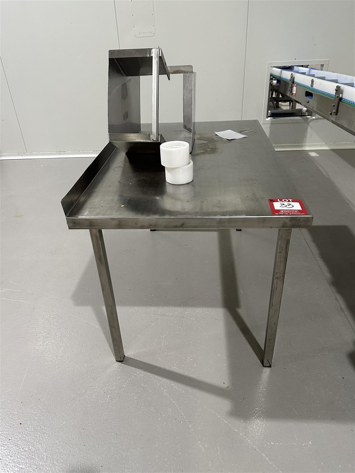 Stainless steel preparation bench with low splashback Auction (0033 ...