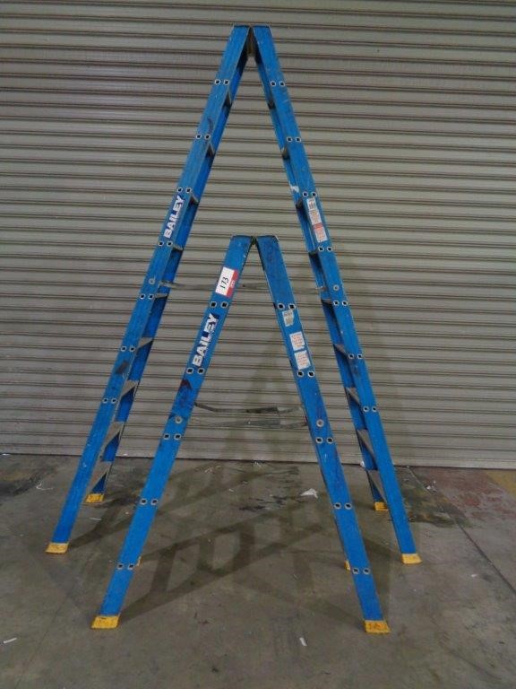 2 Fiberglass A-Frame Ladders Auction (0173-9042299) | Grays Australia