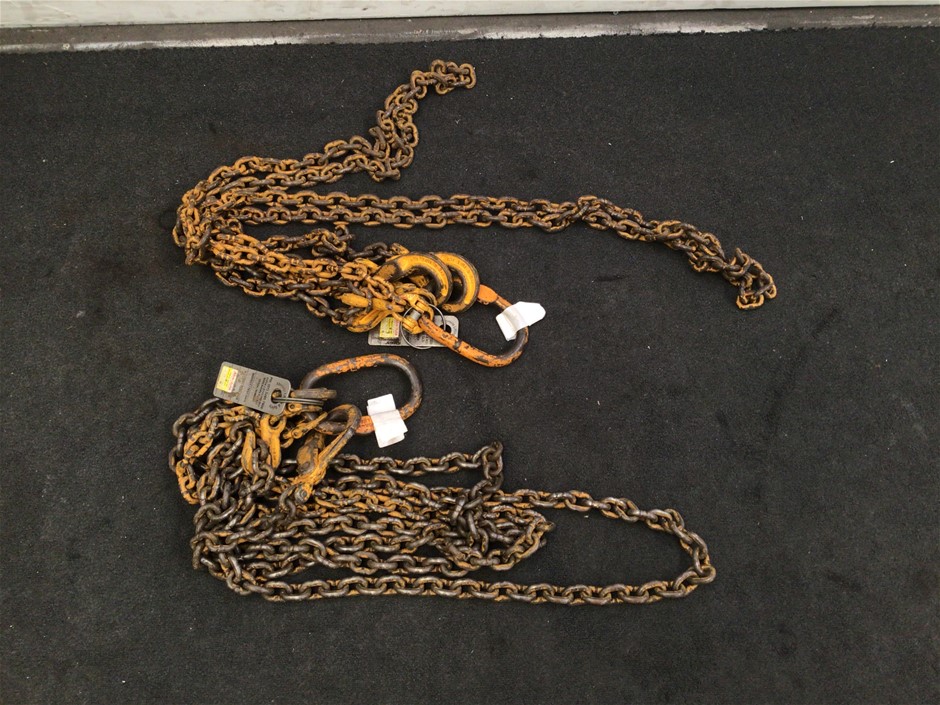 2x ALS Two Leg Chain Lift with Shorteners Auction (0093-7046014 ...
