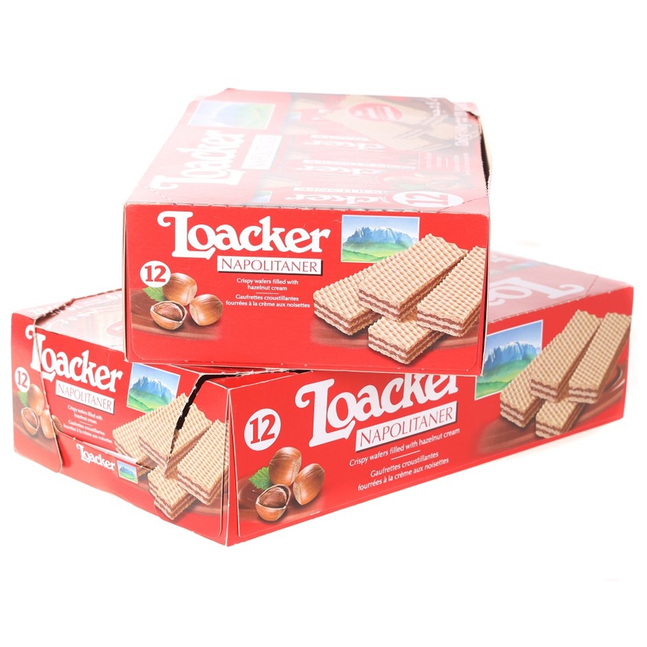 45 x LOACKER NAPOLITANER Crispy Hazelnut Wafers, 45g Each. Best Before ...
