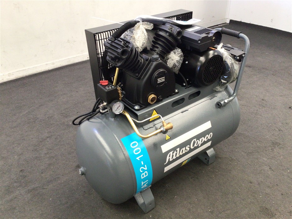 1x Unused Atlas Copco AT B2-100 Air Compressor (AC200036) Auction (0009-7045921) | Grays Australia