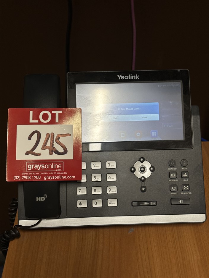 PANASONIC KX-TDA 30 Telephone System and 2 x YEALINK Handsets Auction ...