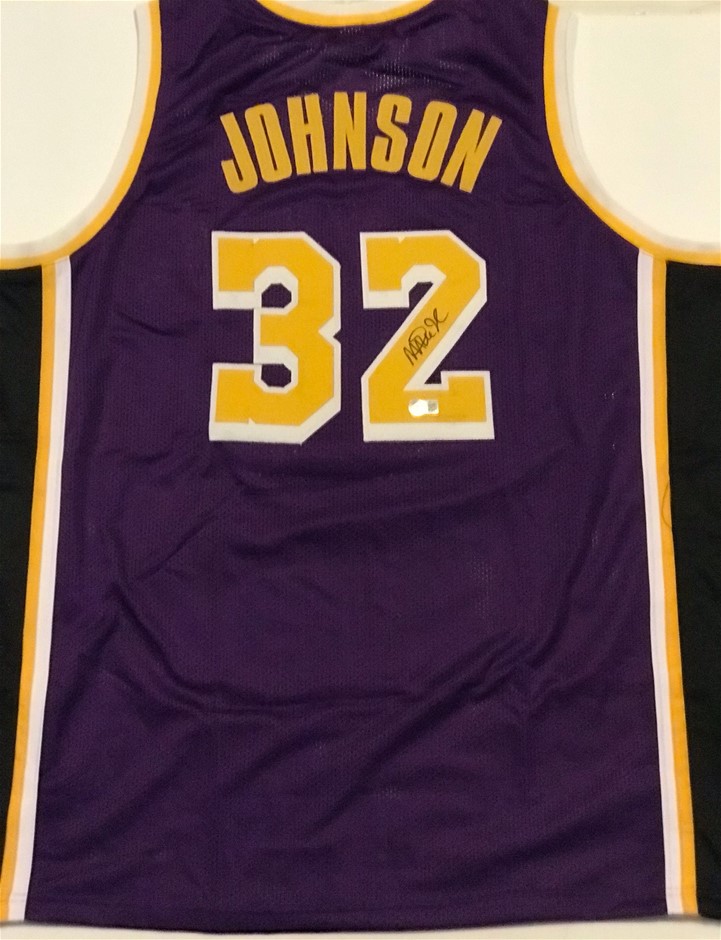 Magic Johnson signed jersey Auction (0102-8017495) | Grays Australia
