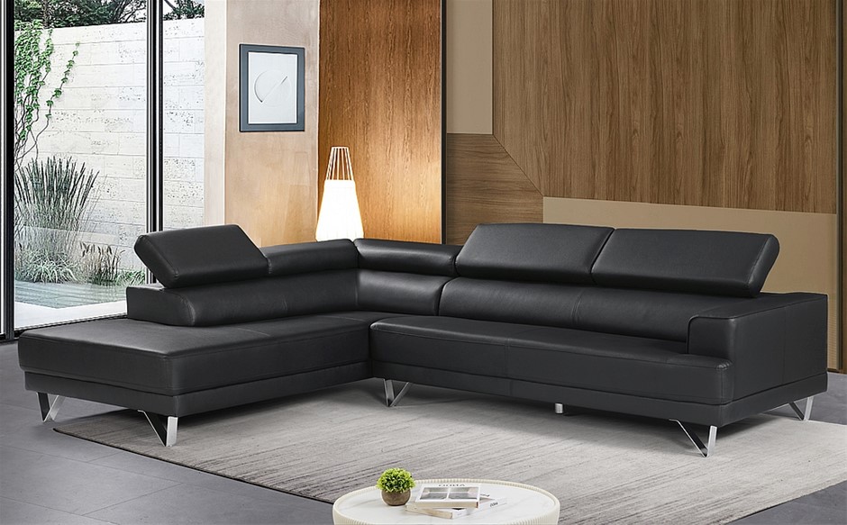 Muse Grand Corner lounge - Black Auction (0005-7123233) | Grays Australia
