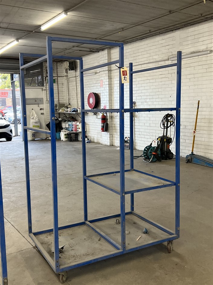 1 x Metal 3 Shelf Mobile Rack Auction (0062-5053265) | Grays Australia