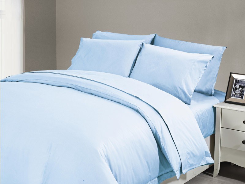 Buy 1200 TC Flat Sheet Double Sky Blue | Grays Australia