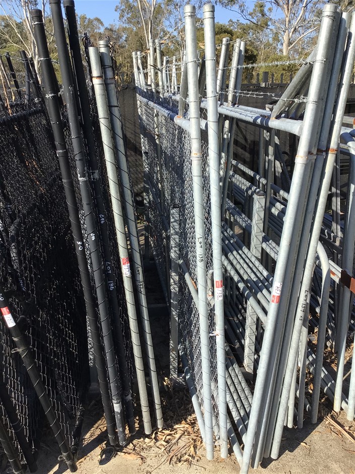 2x Galvanised Framed Chain Wire Security Gates Auction (0138-7046217 ...