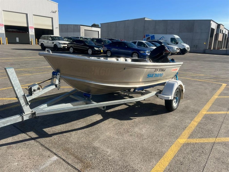 2020 STACER 309 STINGA BOAT, 18HP TOHATSU ENGINE Auction (0001-10081570 ...