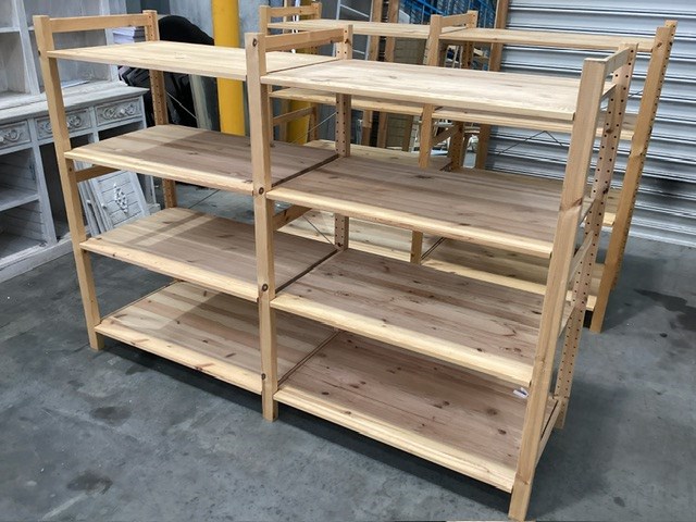 Double Bay Of Timber Shelving Auction (0110-9046374) | Grays Australia