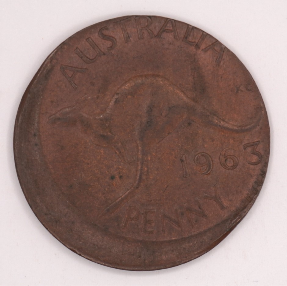 Major Mis Strike Error 1963 Australian Penny Auction (0004-2554404 ...