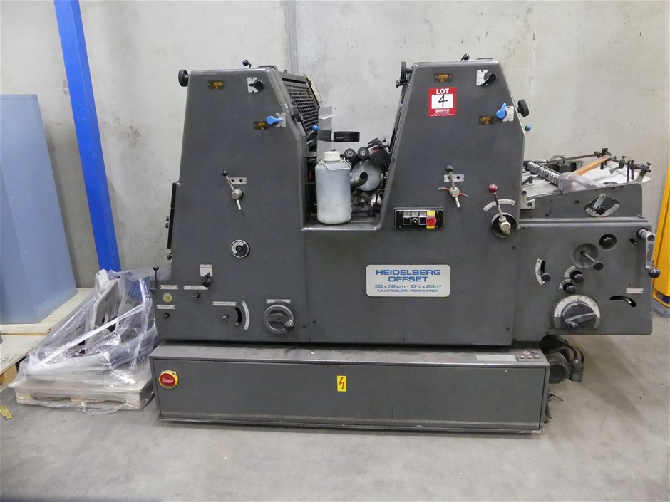 HEIDELBERG GTO 52 OFFSET Multi Colour Perfector Printer Auction (0004 ...