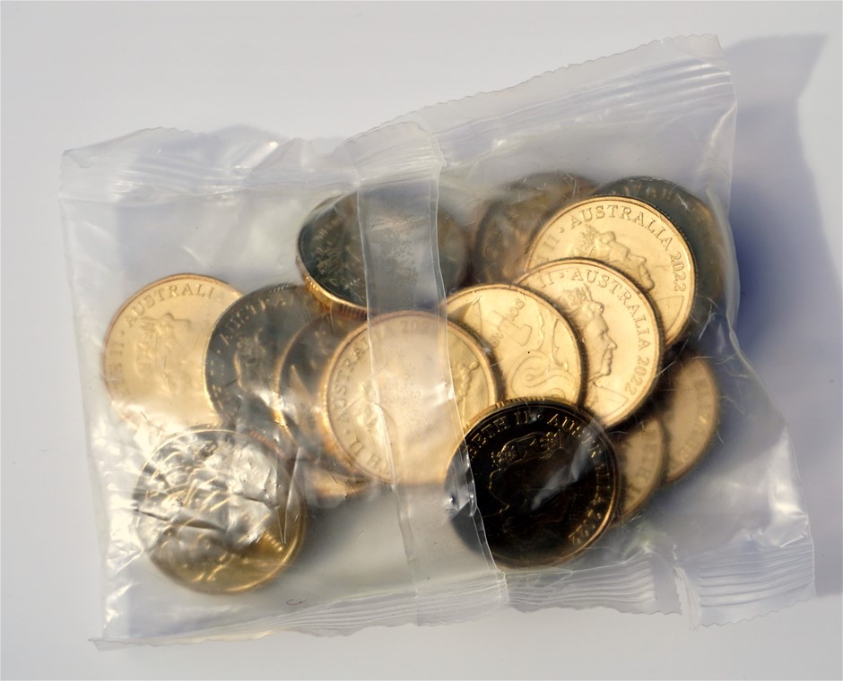 Unopened Bank Bag of 2022 Aussie Coin Hunt $1 Coins "S" Auction (0038 ...