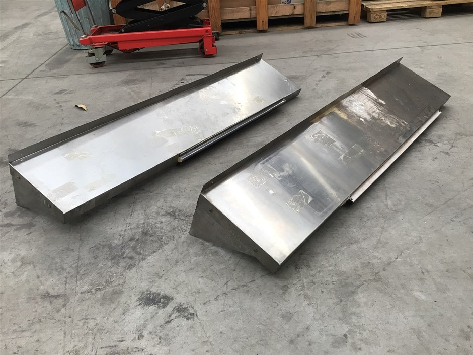 2 x Stainless Steel Wall Shelving Units Auction (0019-3026671) | Grays Australia