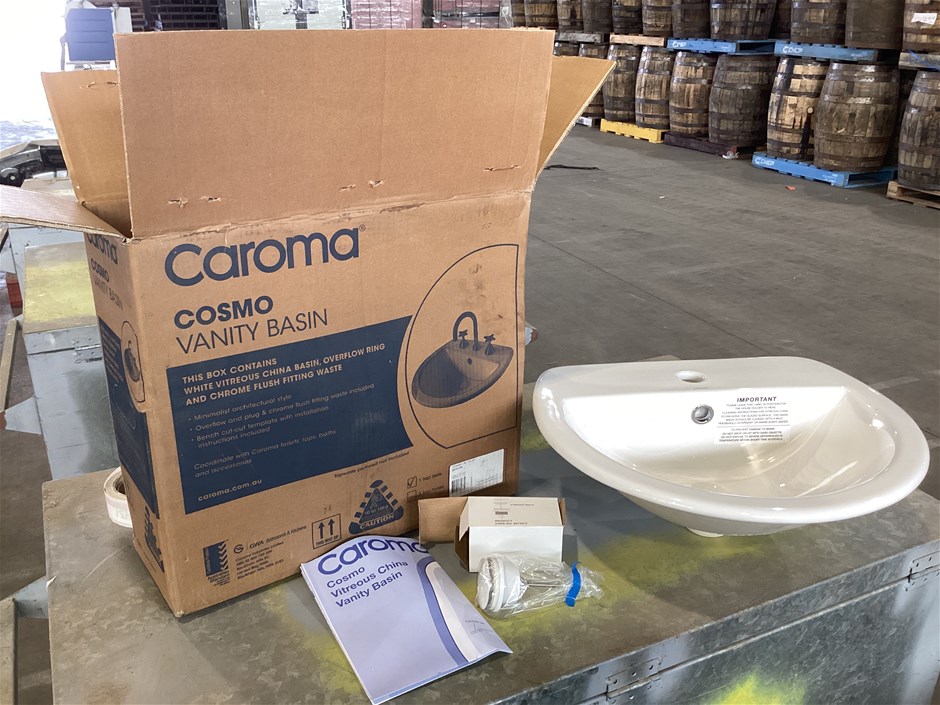 Caroma Cosmo Vitreous China Vanity Basin Auction (0057-8018015) | Grays ...