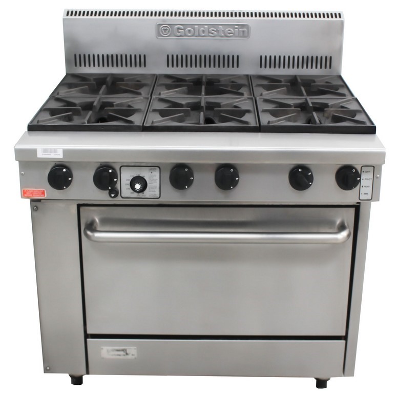 GOLDSTEIN GAS 6 BURNER STOVE WITH OVEN Auction (0009-5053987) | Grays ...