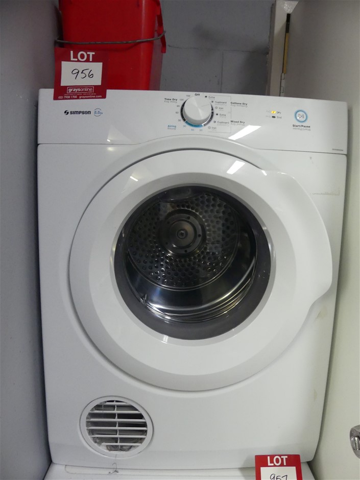 SIMPSON SDV556HQWA Clothes Dryer Auction (0956-5054034) | Grays Australia