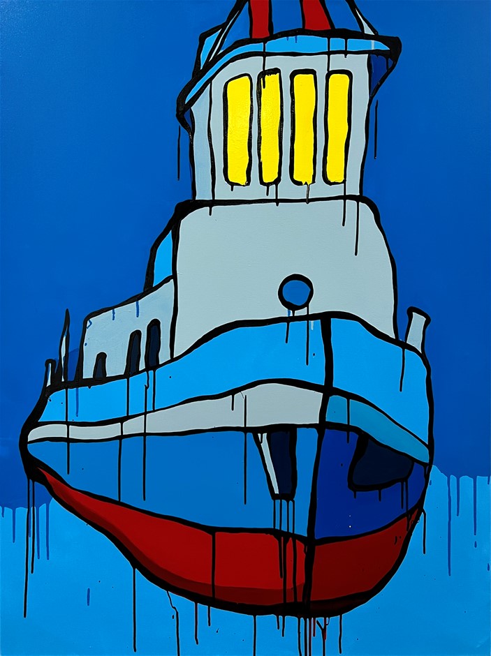 JASPER KNIGHT (1978 - ) Enamel Painting on Canvas Auction (0005-2555064 ...