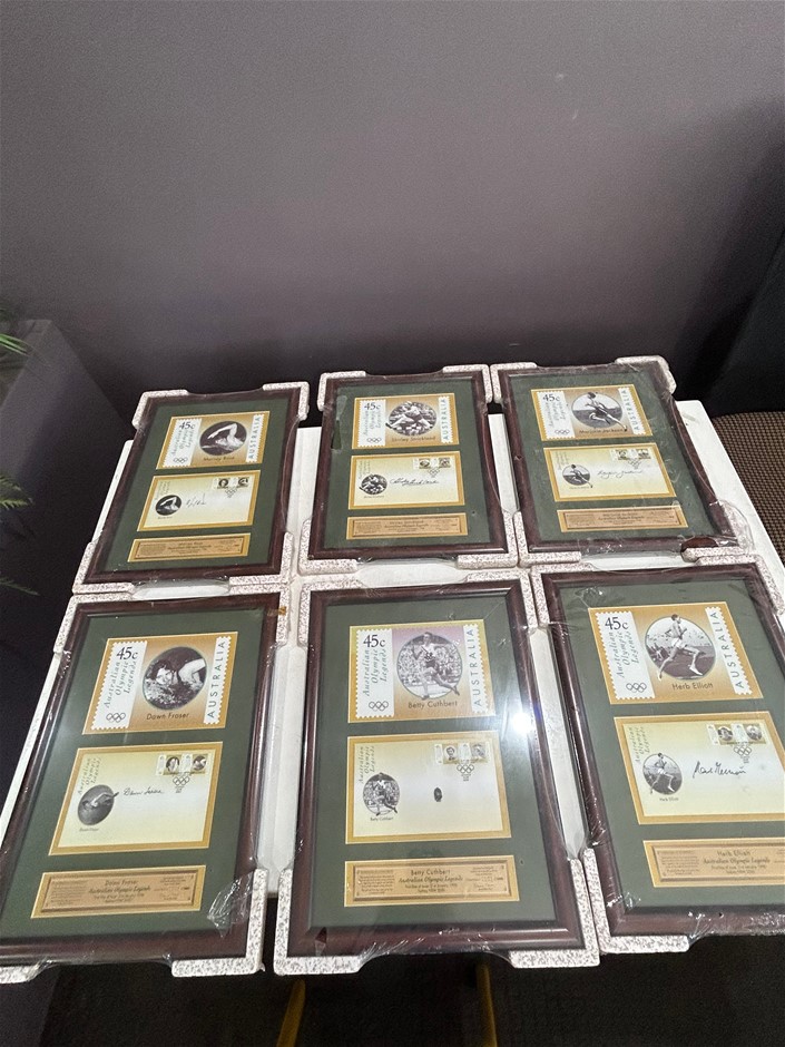 Set of Olympic Legends signed/framed memorabilia Auction (0434-5054042 ...