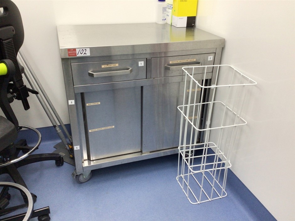 1x Stainless Steel Mobile Workstation Storage Auction (0102-7047378 ...