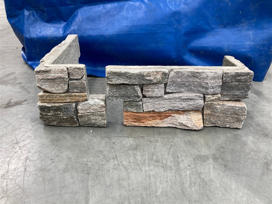 Carton of Natural Stack Stone Cement Backed Cladding Corner Pieces ...
