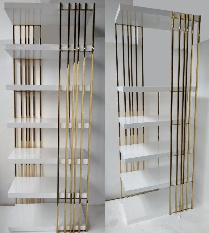 2 x Display Towers - Incl: 7 Tier & 6 Tier Metal Gold Finish Display ...