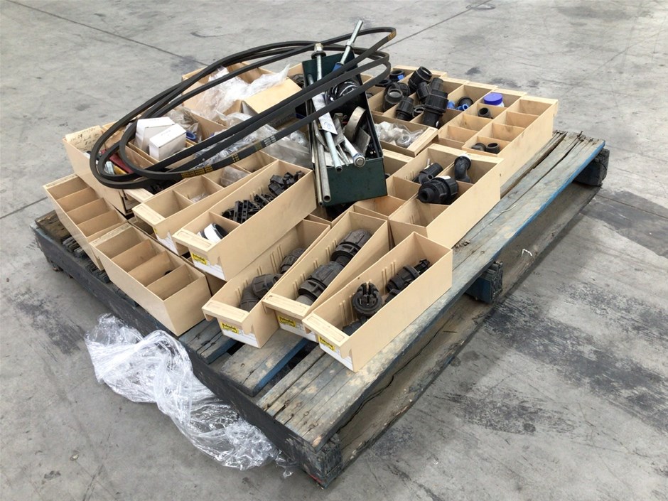 1 x Pallet of Assorted Pneumatic Piping Fittings and Sundry Items ...