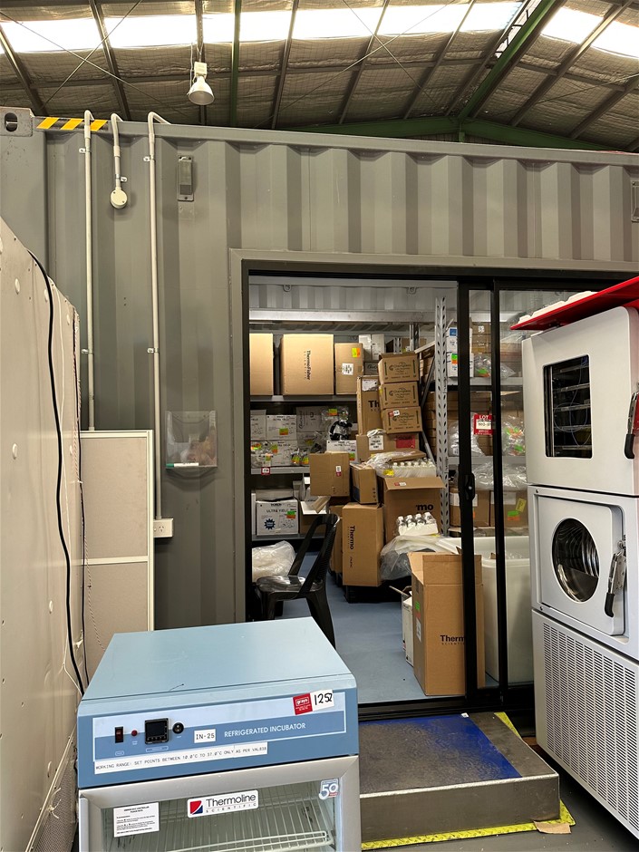 40' double shipping containers with common wall removed Auction (0071 ...